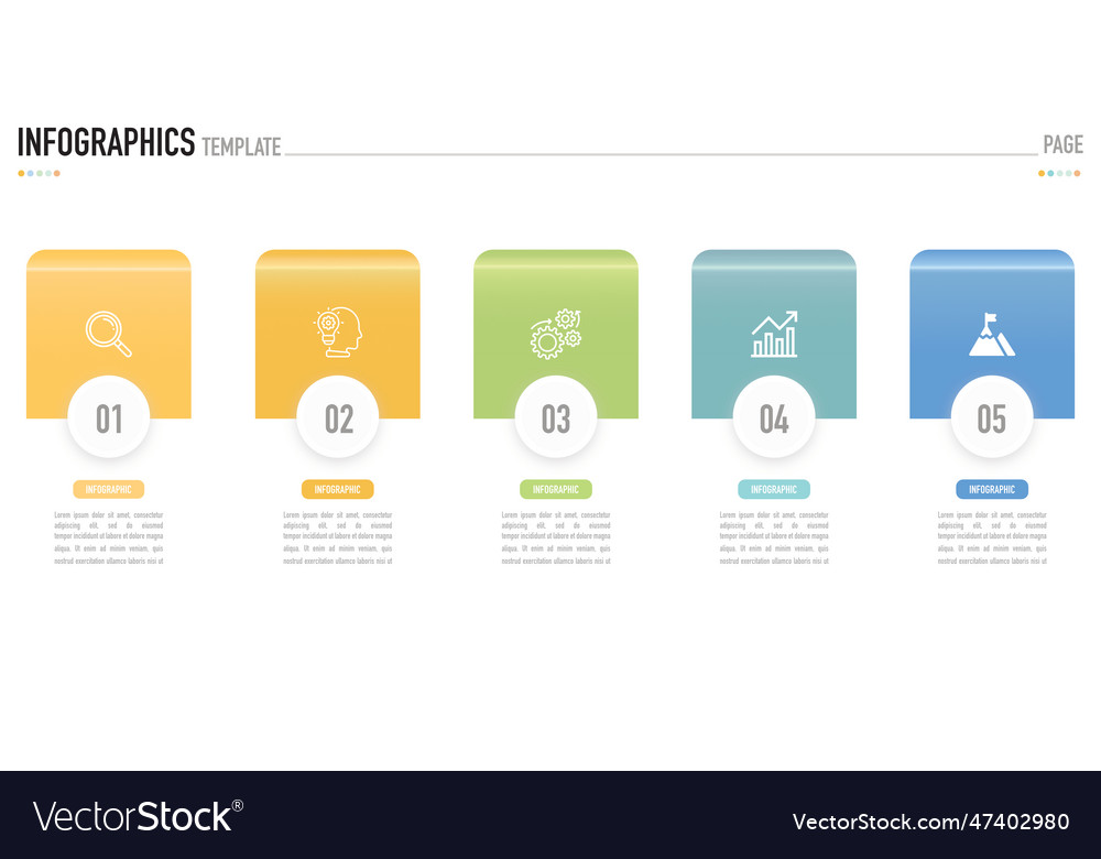 Metallic texture rectangular infographic Vector Image