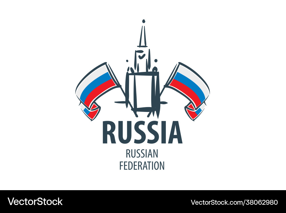 Russia sign drawn hand on a white Royalty Free Vector Image