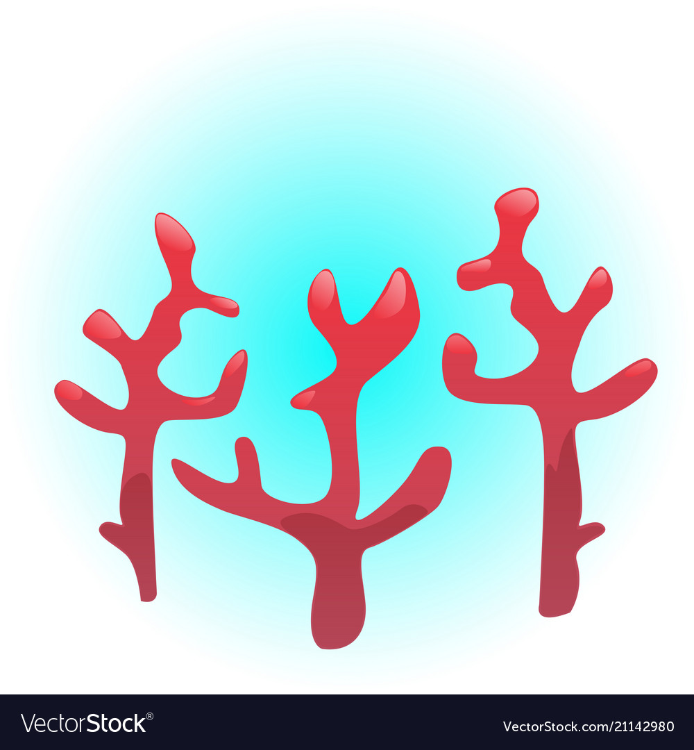 Simple corals Royalty Free Vector Image - VectorStock