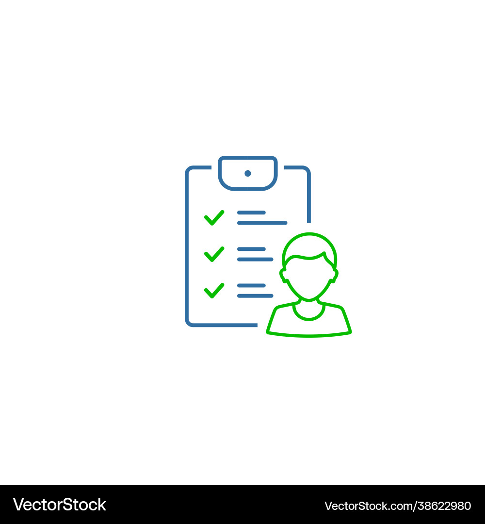 User checklist icon clipboard with person symbol Vector Image