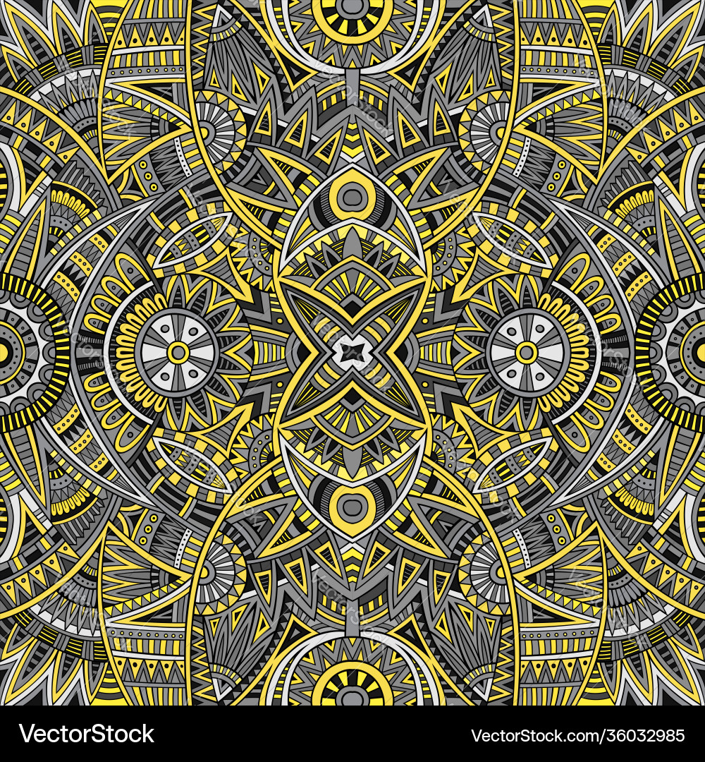 Abstract ethnic vintage yellow and grey background
