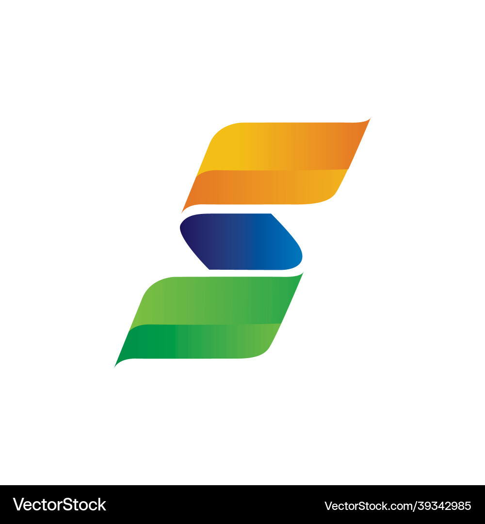 Abstract letter s stylish logo icon Royalty Free Vector