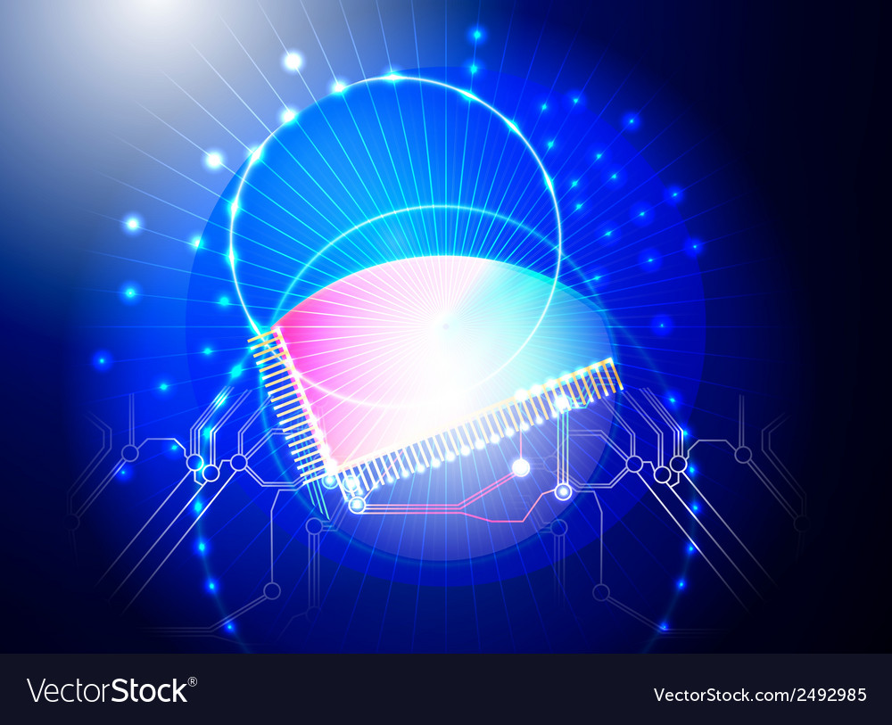 Cpu lighting effects Royalty Free Vector Image