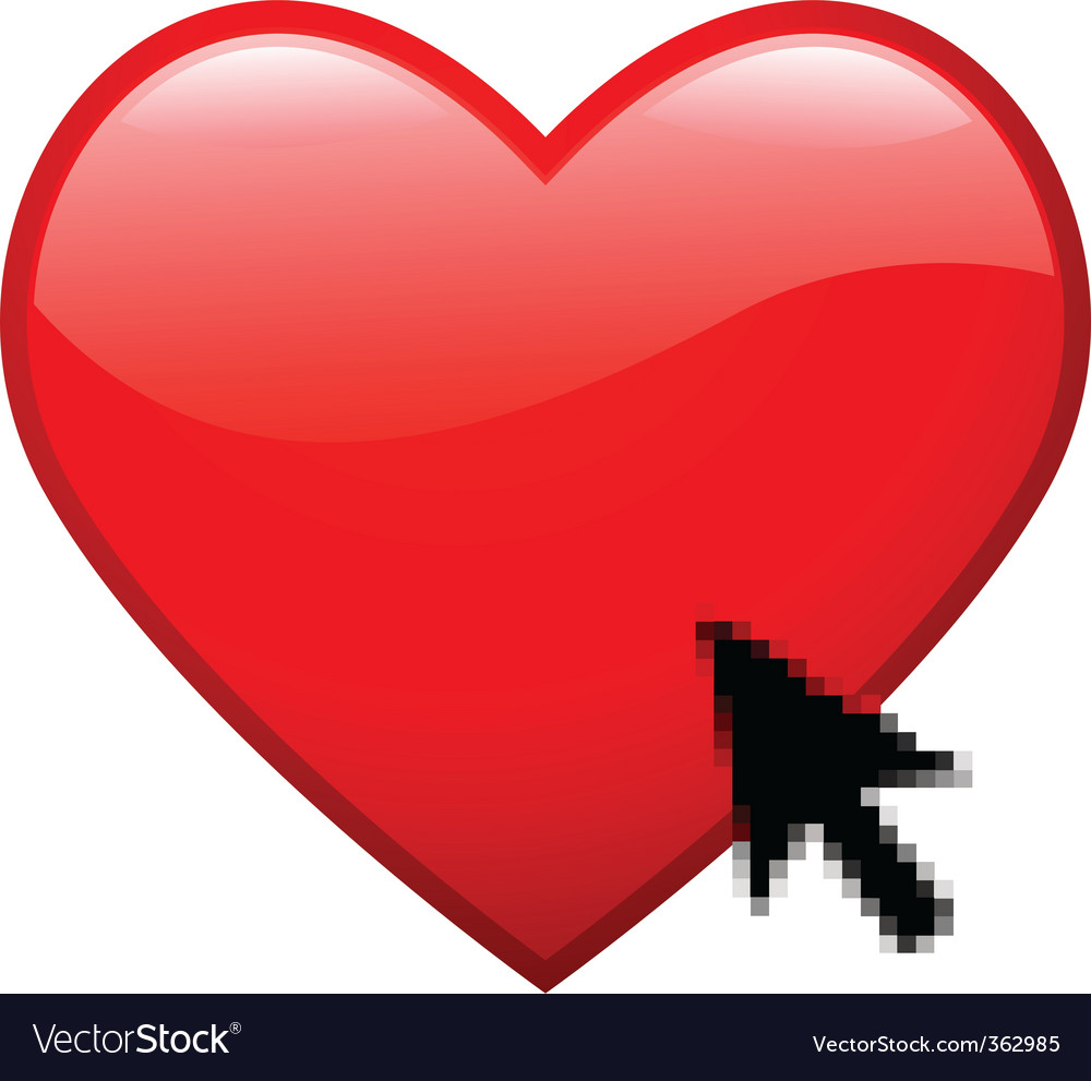 Digital Heart Royalty Free Vector Image Vectorstock 