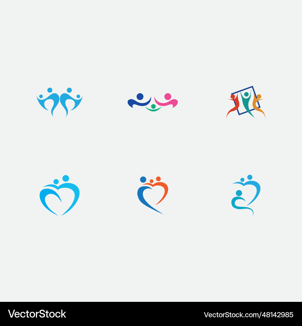 Family logo design template Royalty Free Vector Image