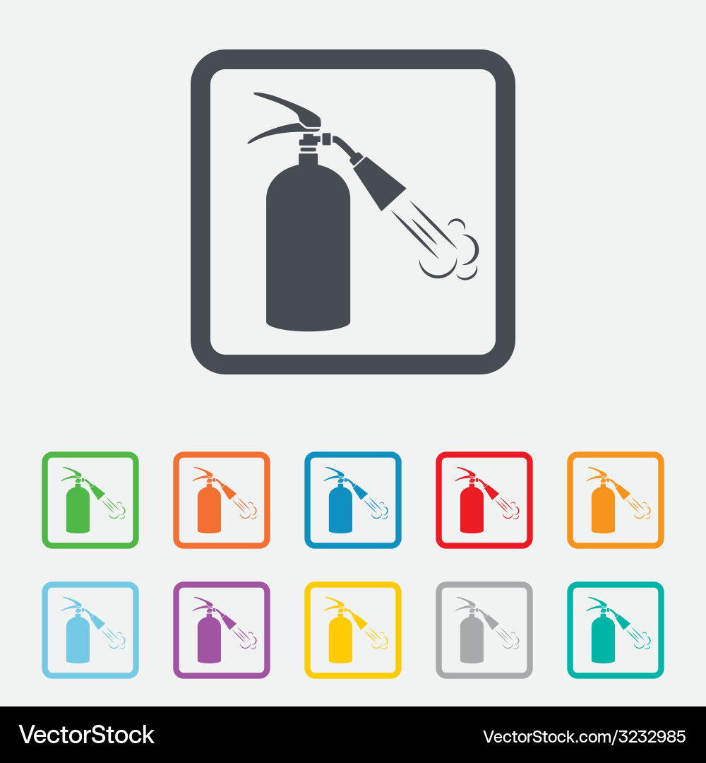 Fire extinguisher sign icon safety symbol Vector Image