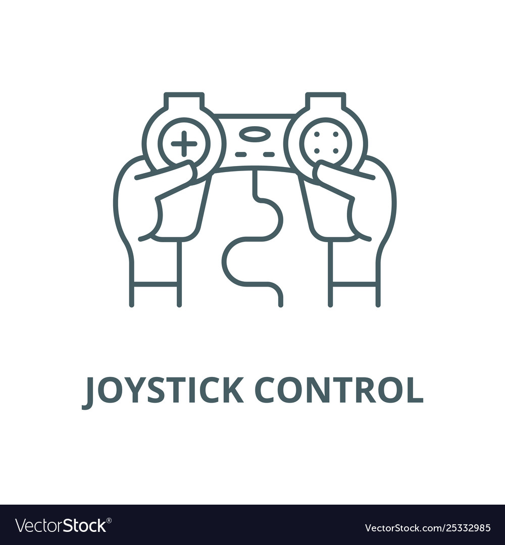 Joystick control line icon linear concept Vector Image