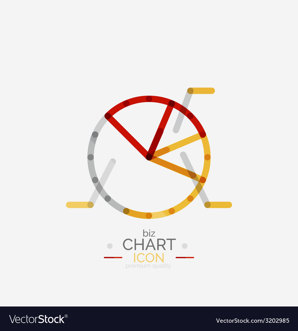 Line graph chart icon Royalty Free Vector Image