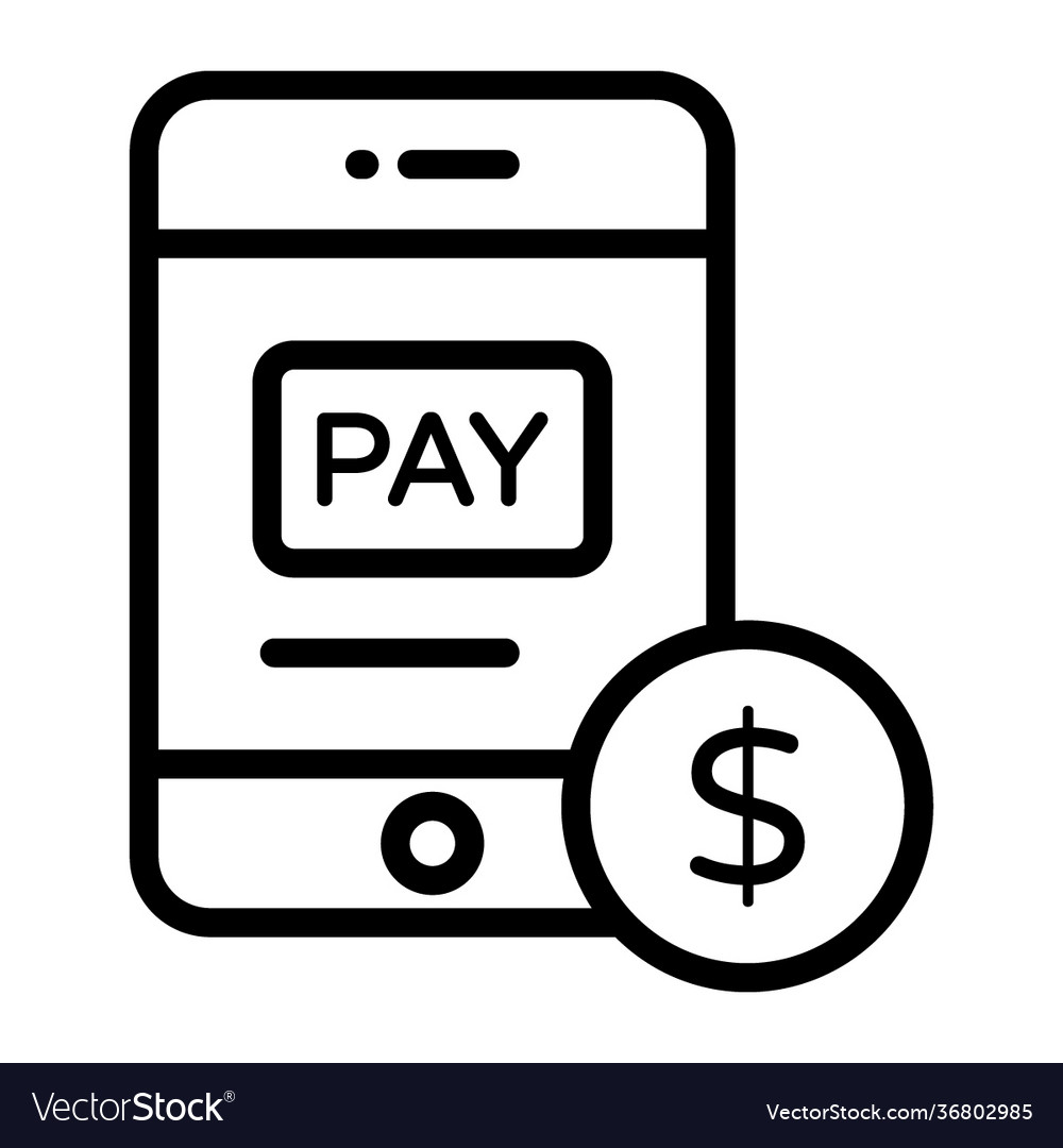 Mobile payment Royalty Free Vector Image - VectorStock