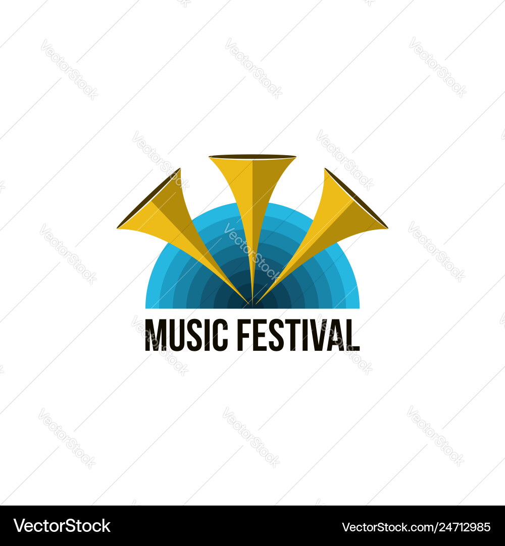 Music festival logo Royalty Free Vector Image - VectorStock