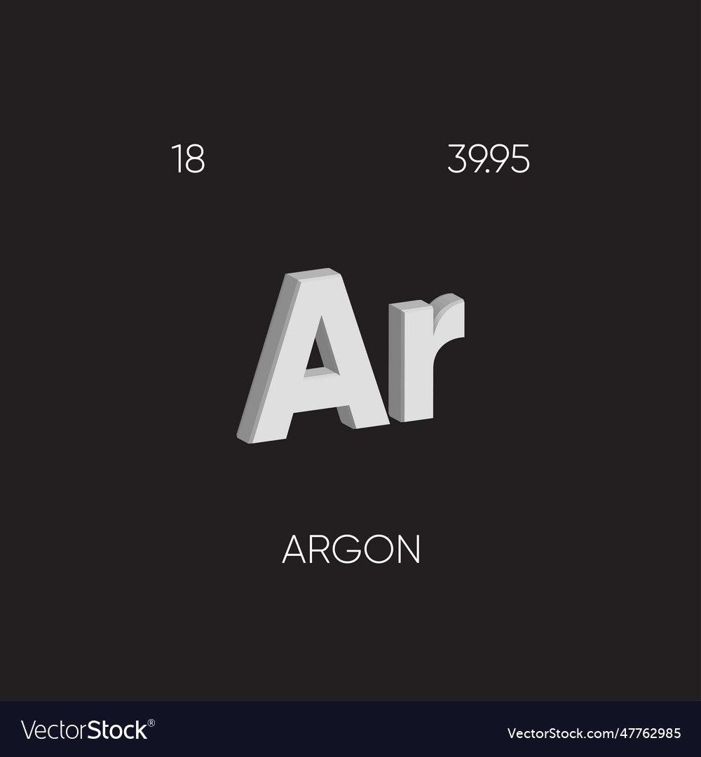 One of the periodic table elements with name and Vector Image