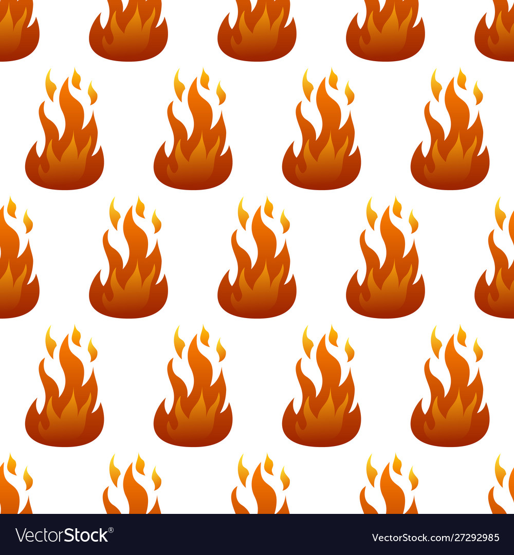 Seamless pattern with fire flame Royalty Free Vector Image