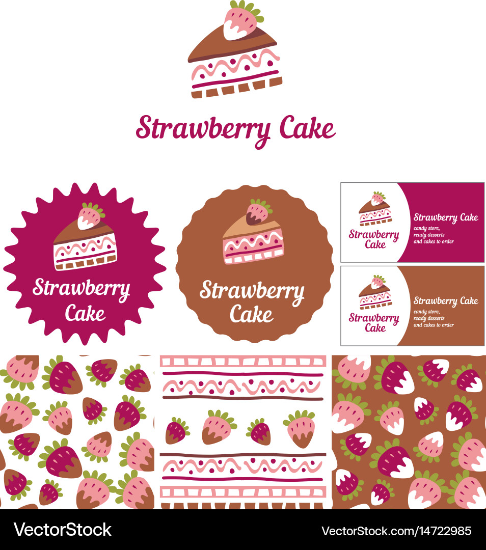 Style for a candy store ready desserts and cakes Vector Image