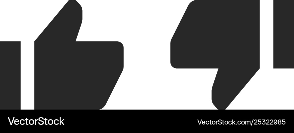 Thumb up and down icon like or dislike Royalty Free Vector