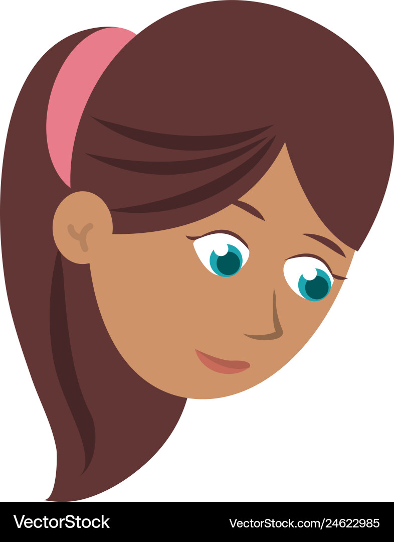 Woman face cartoon Royalty Free Vector Image - VectorStock