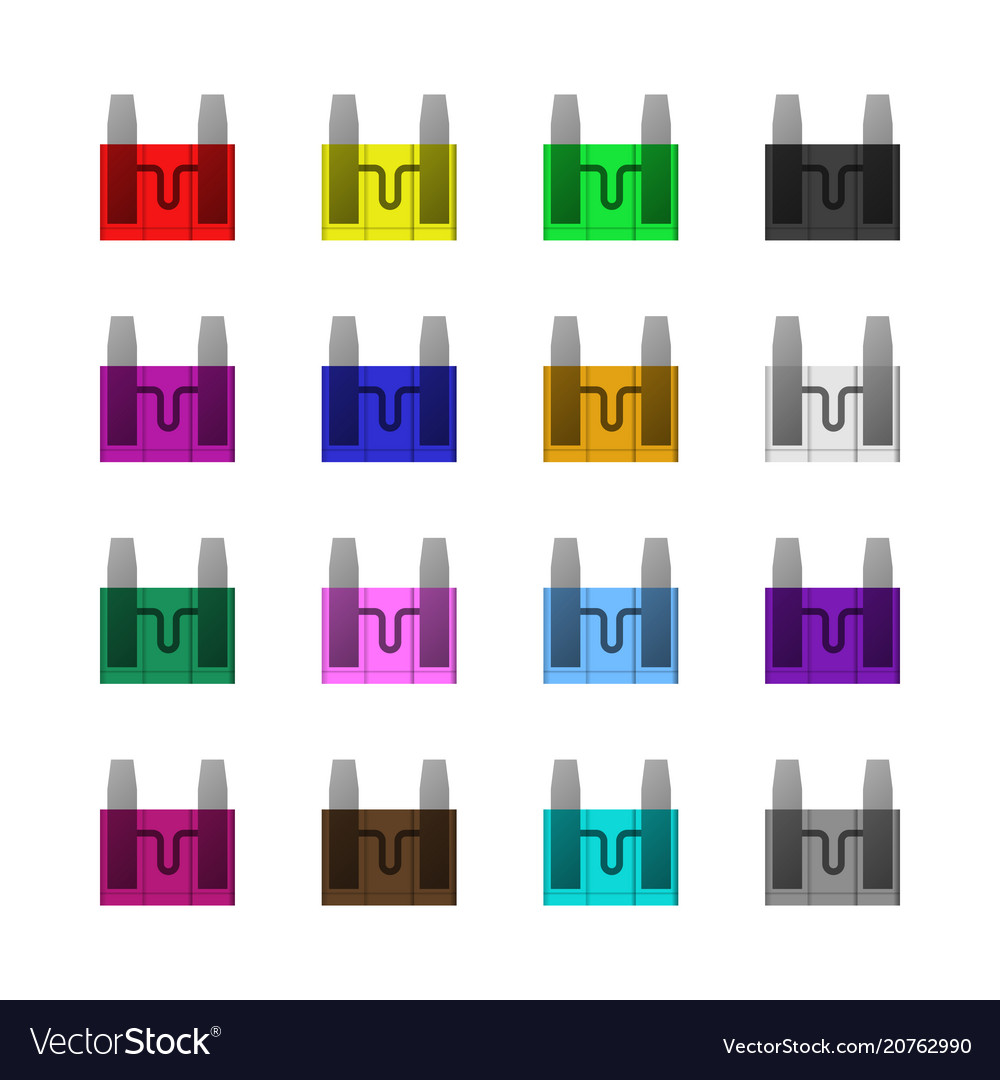 A set of electronic fuses Royalty Free Vector Image