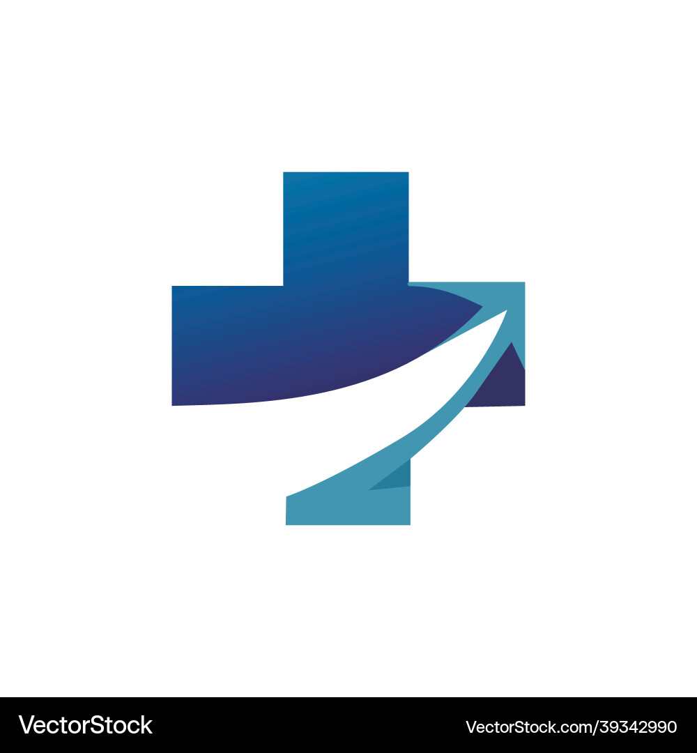 Abstract medical arrow logo icon Royalty Free Vector Image