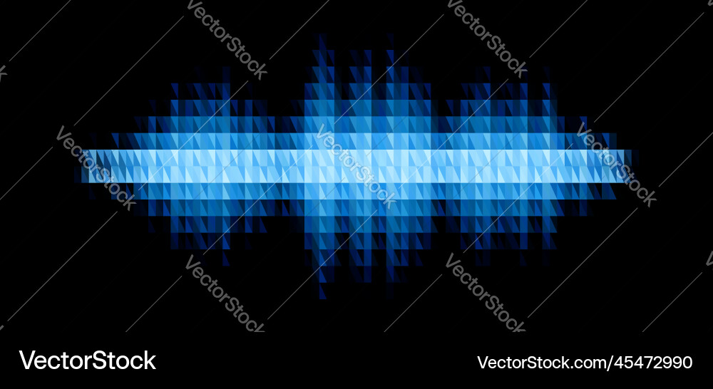 Audio or music shiny sound waveform Royalty Free Vector