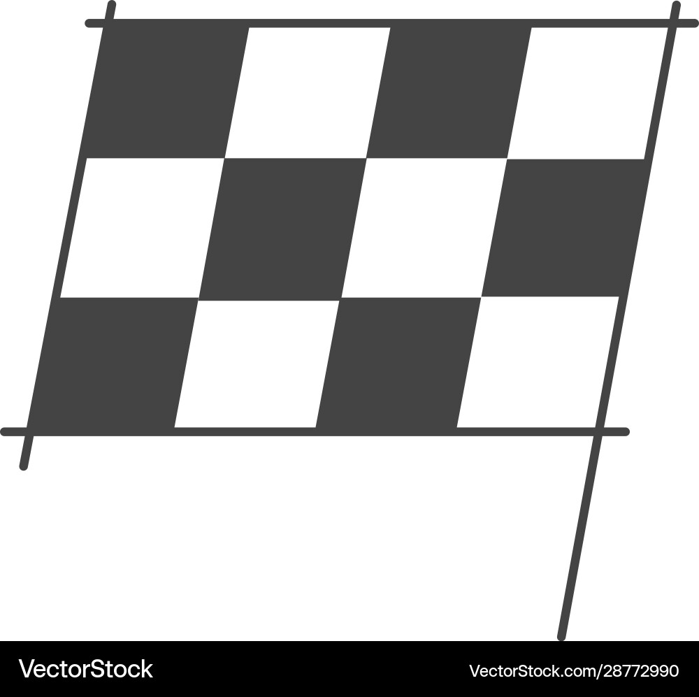Finish line single checkered flag championship Vector Image