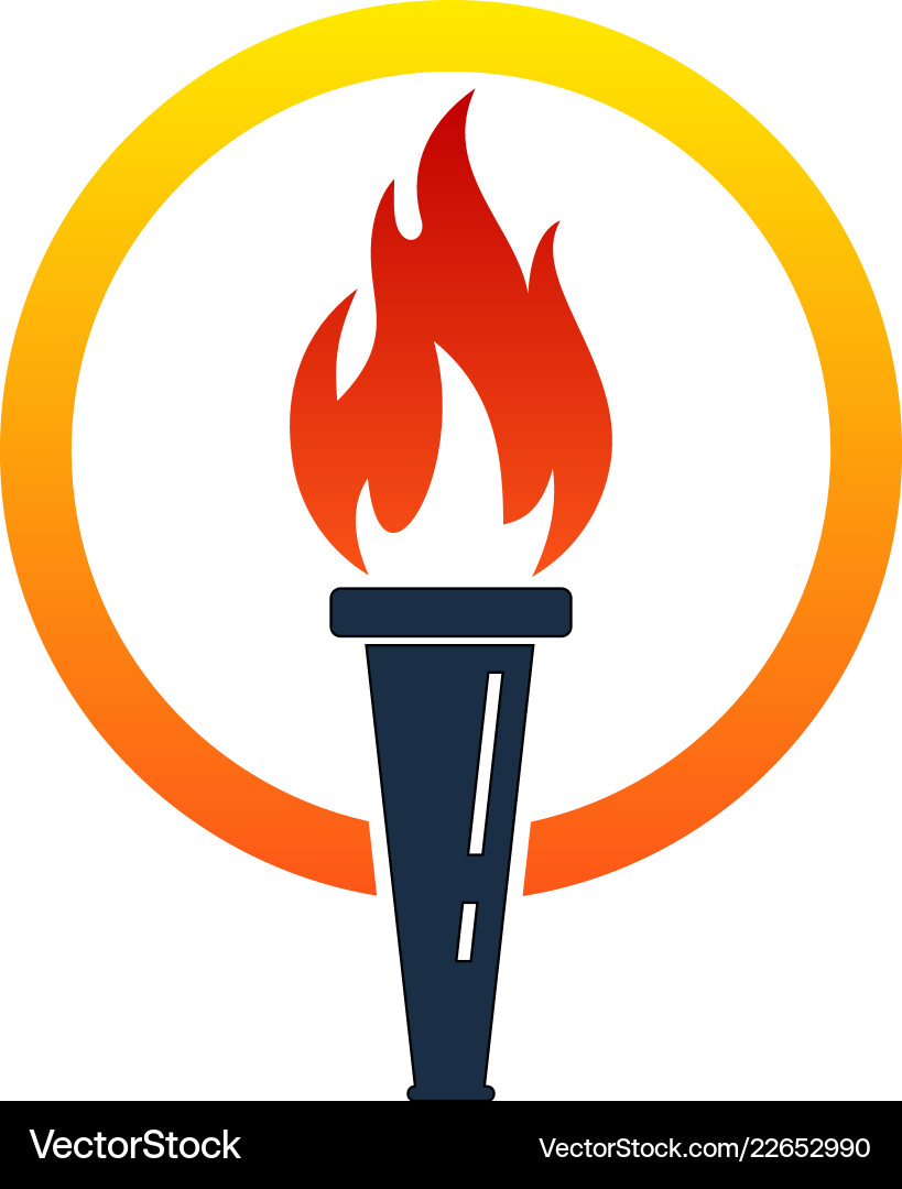 Fire logo icon design Royalty Free Vector Image