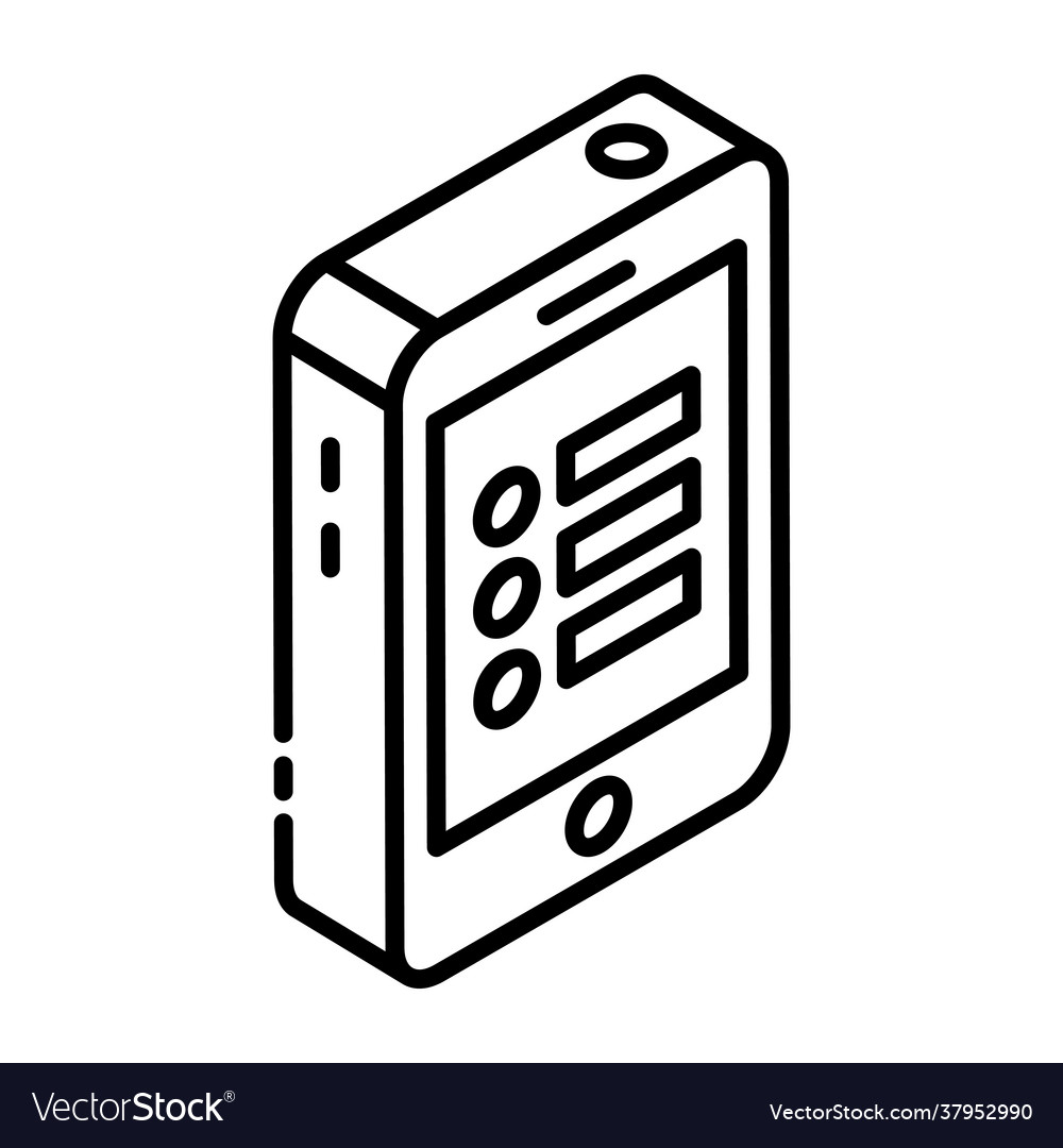 Mobile menu Royalty Free Vector Image - VectorStock