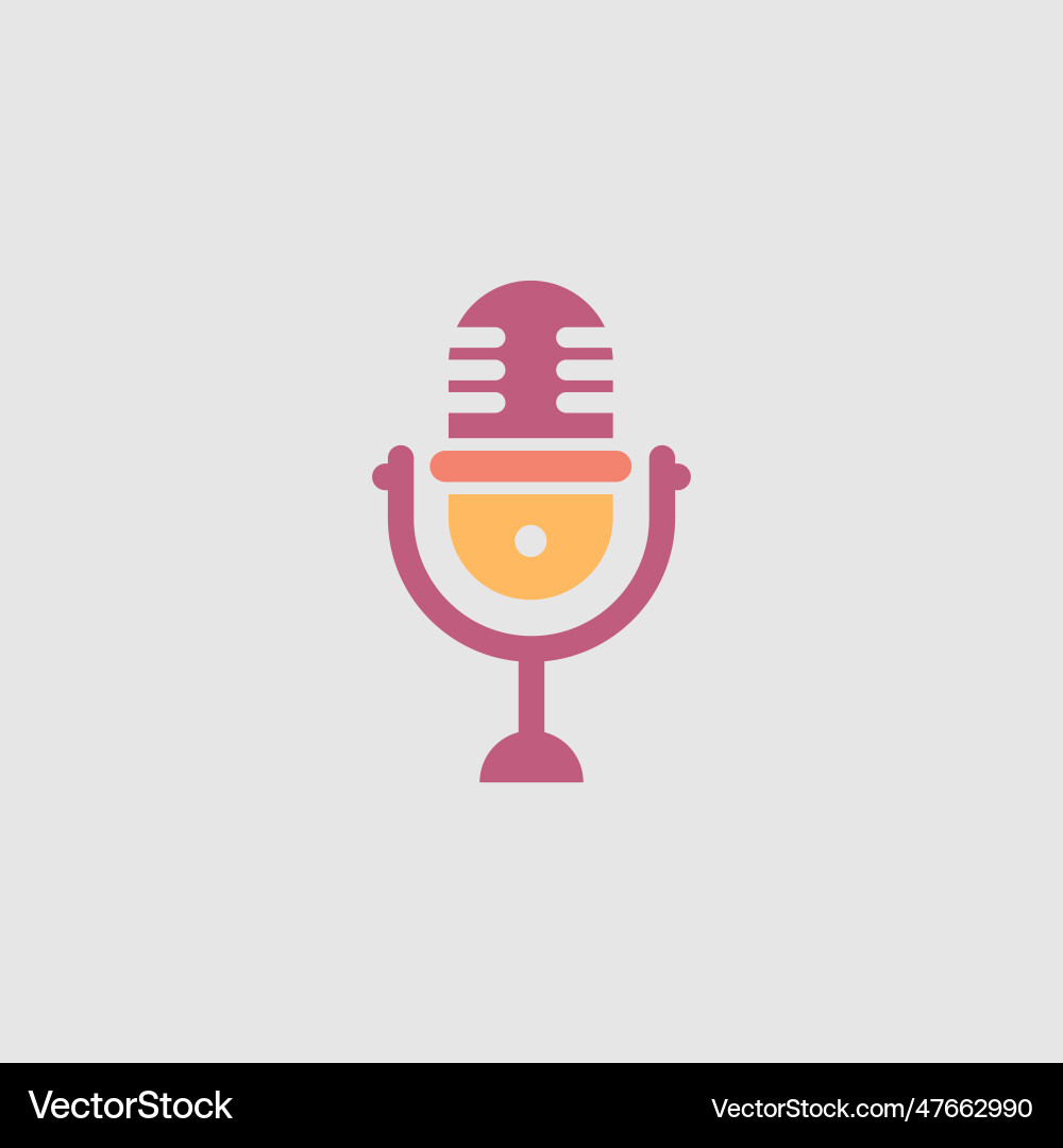 Podcast radio logo icon Royalty Free Vector Image