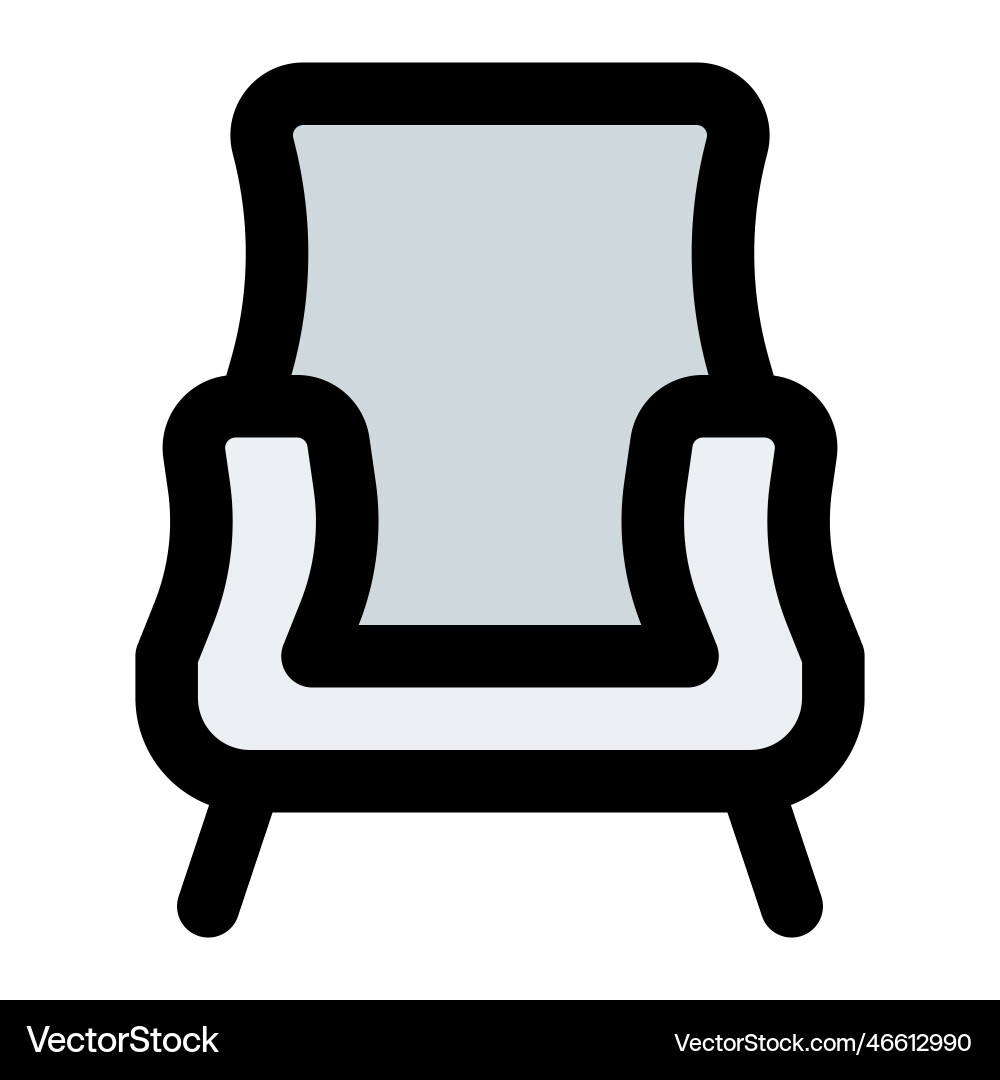 Stylish comfortable chair with side arms Vector Image