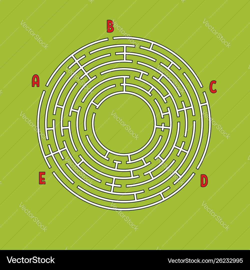 Abstract round maze game for kids children Vector Image