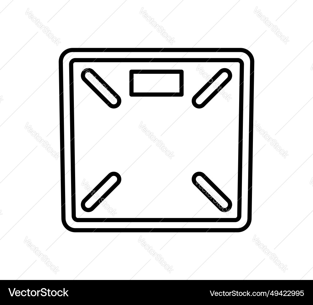 Analog body weight scale icon mechanical Vector Image