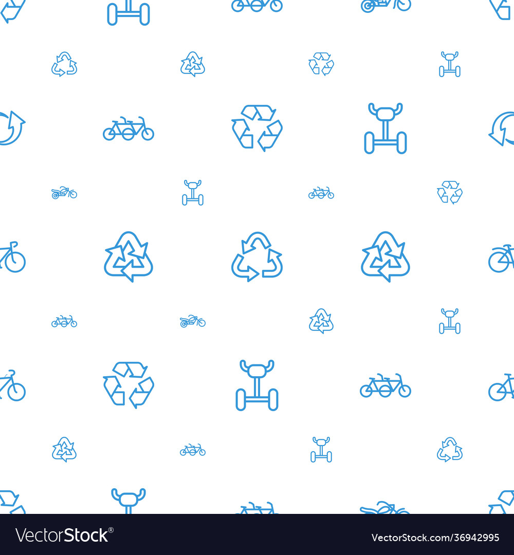 Cycle icons pattern seamless white background Vector Image