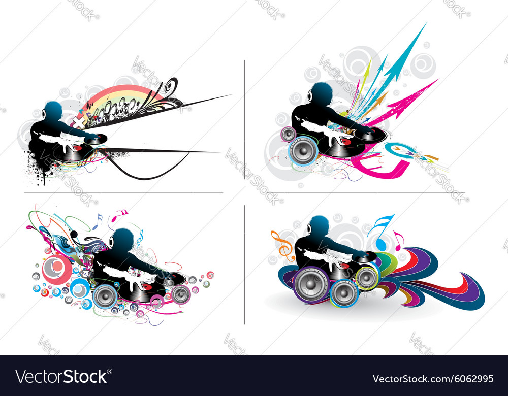 Dj background Royalty Free Vector Image - VectorStock
