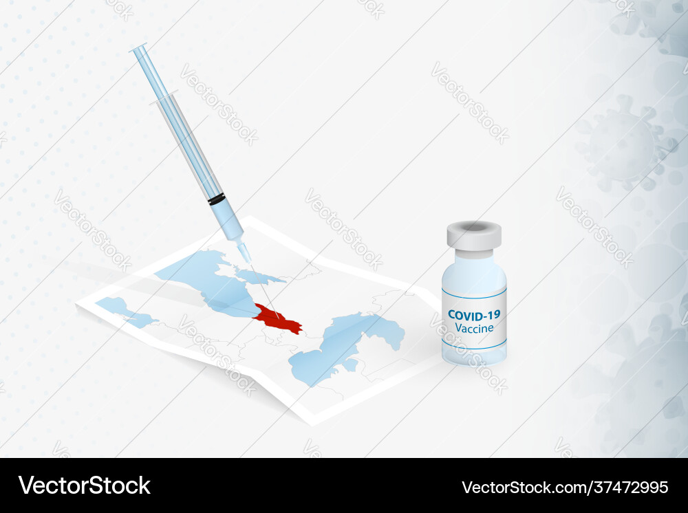 Georgia vaccination injection with covid-19 Vector Image
