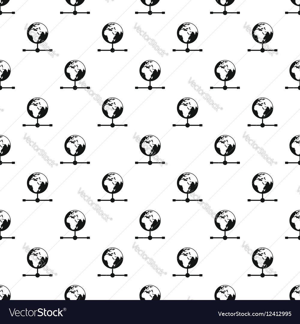 Globe pattern simple style Royalty Free Vector Image