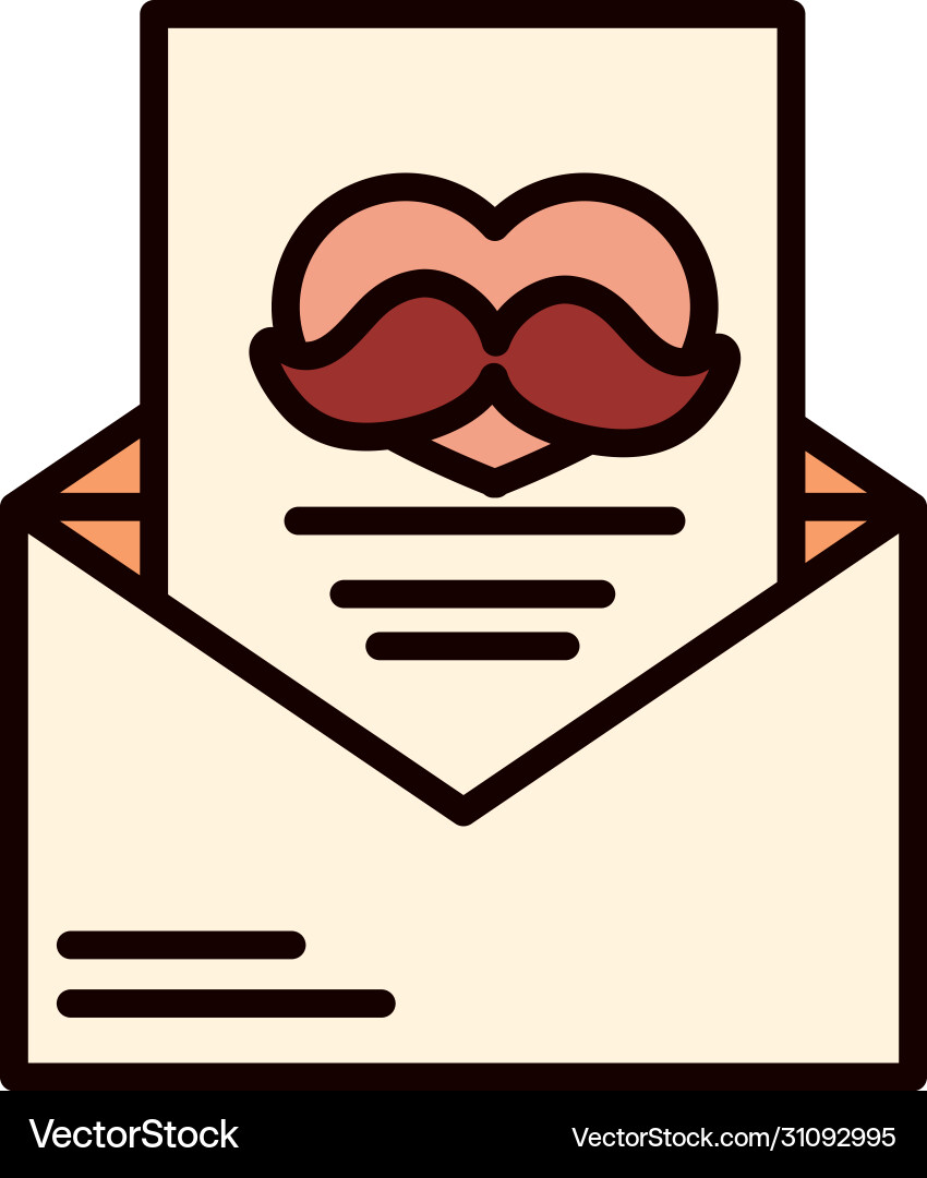 Happy fathers day mail envelope letter Royalty Free Vector