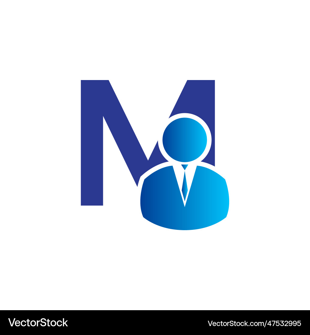 Letter m logo template colorful m Royalty Free Vector Image