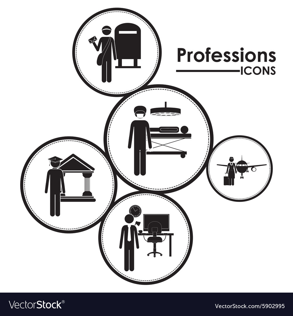 Professions design Royalty Free Vector Image - VectorStock