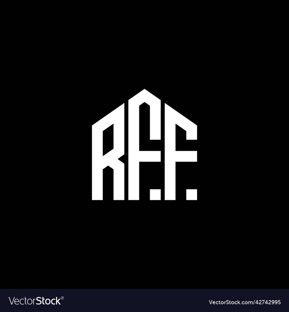 Rff letter logo design on black background Vector Image