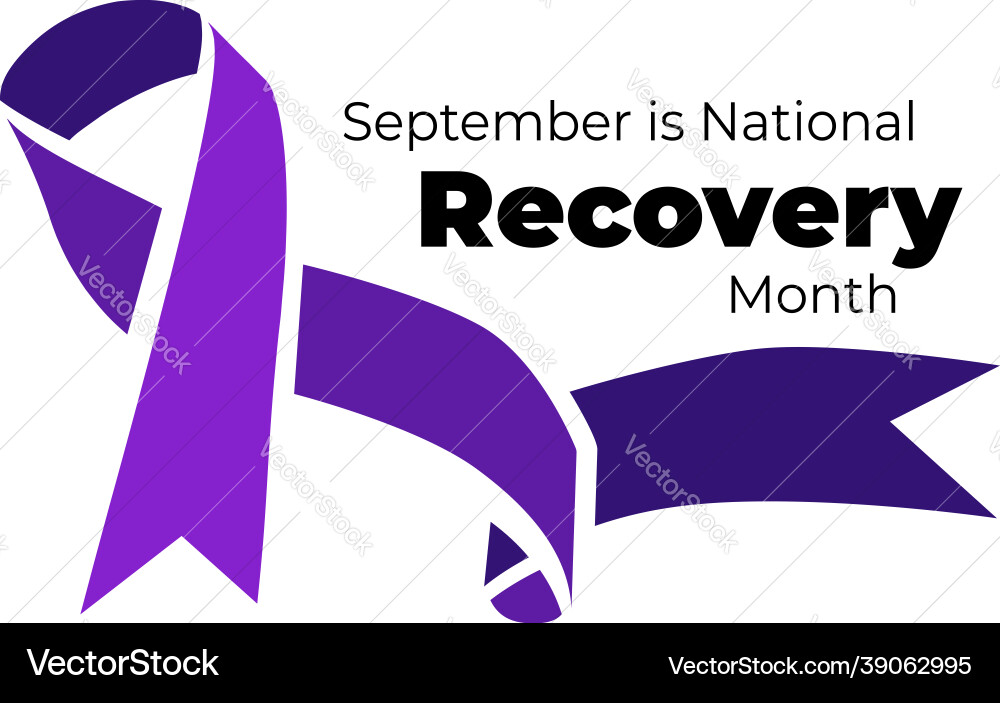 September is national recovery month Royalty Free Vector