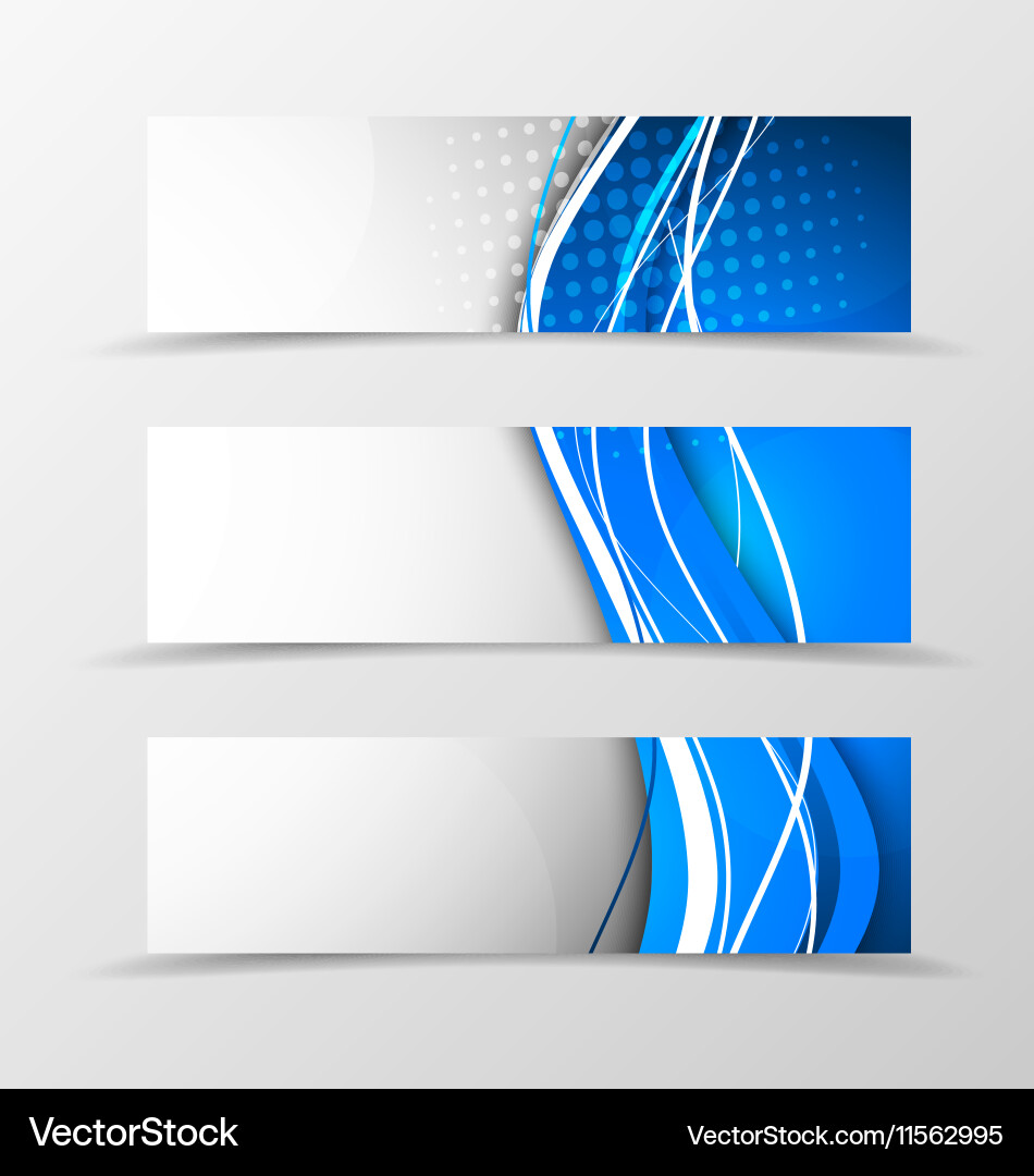 Set of header banner digital design Royalty Free Vector