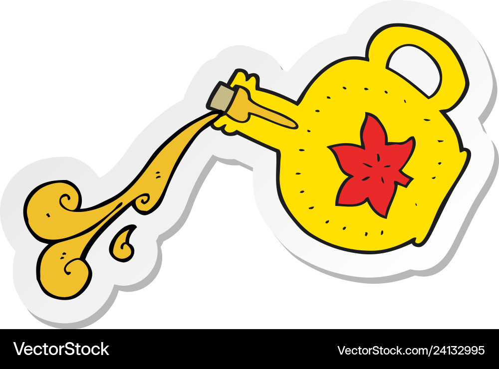 Sticker of a cartoon maple syrup Royalty Free Vector Image