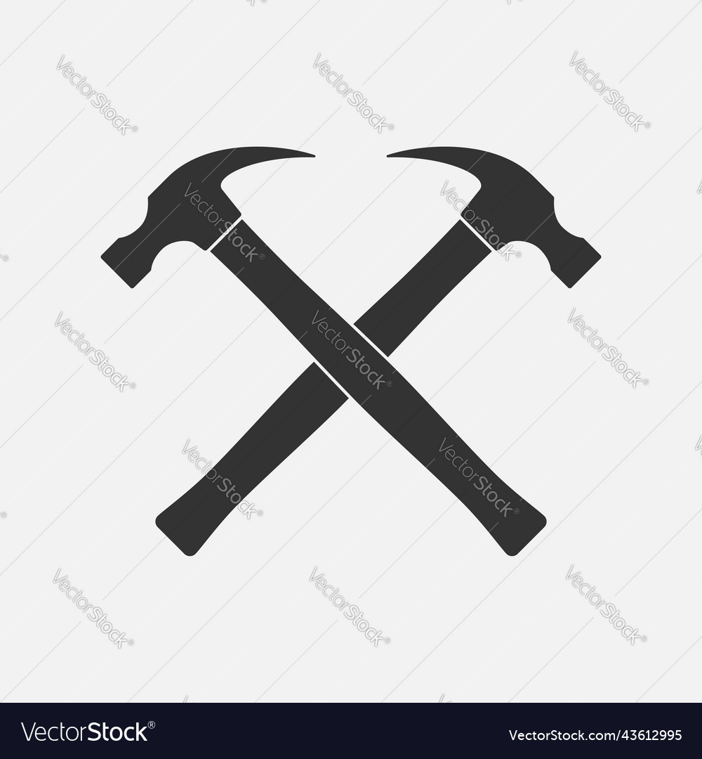 Two hammers Royalty Free Vector Image - VectorStock