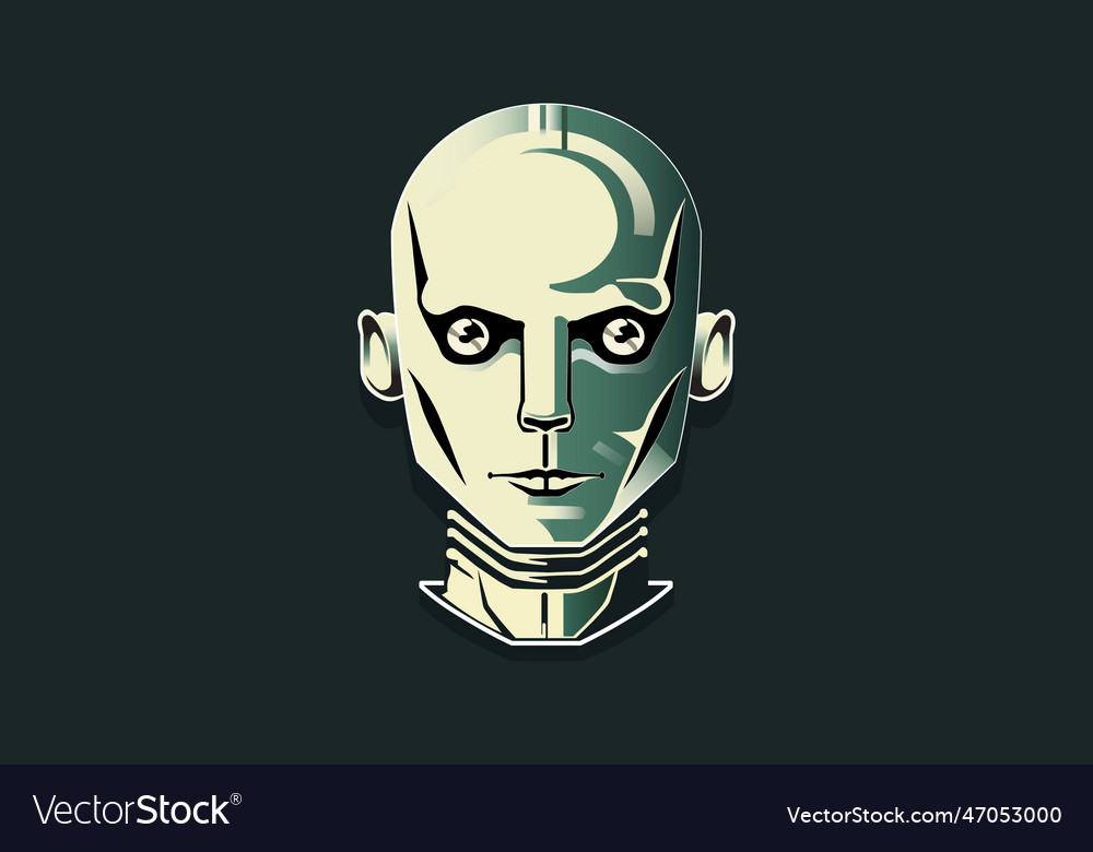 Ai robot avatar futuristic robot face constructor Vector Image