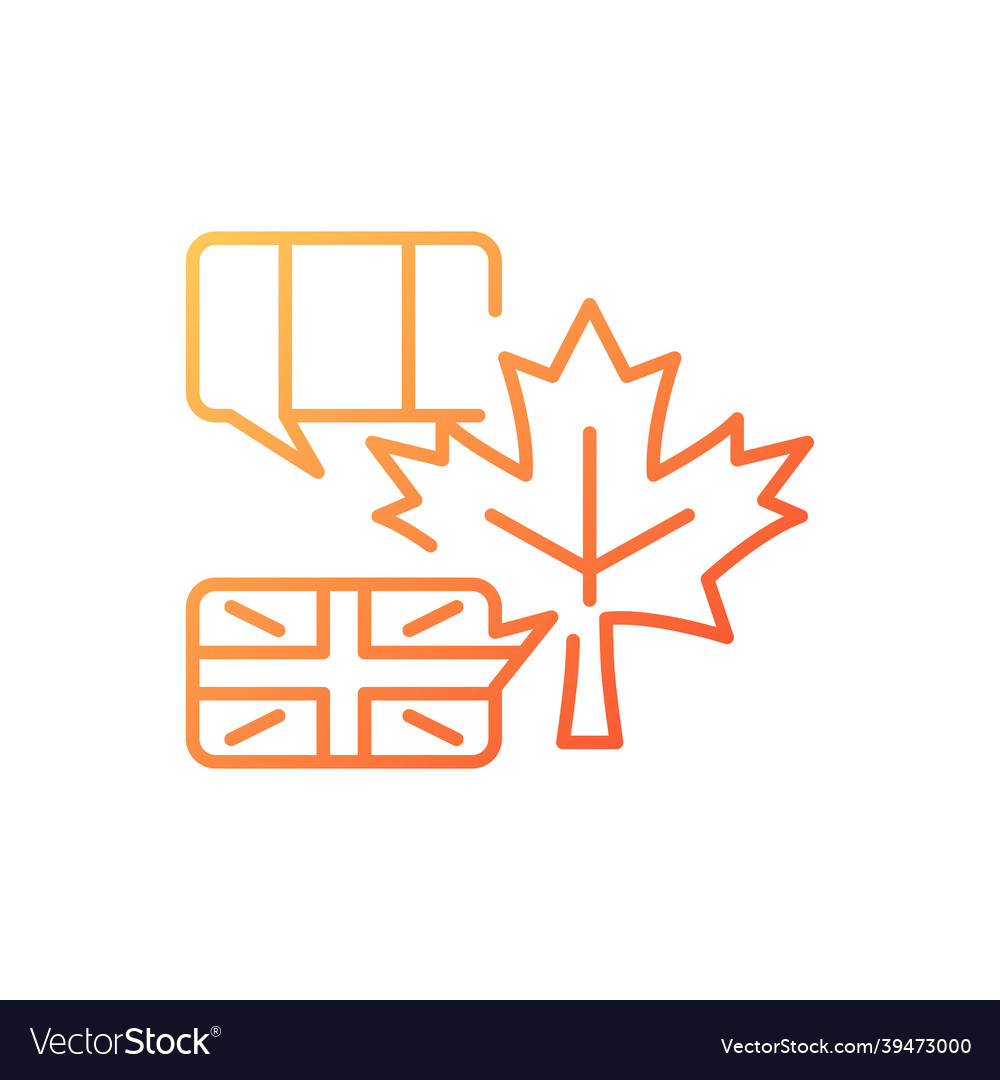 Bilingual country gradient linear icon Royalty Free Vector Bilingual country gradient linear icon Royalty Free Vector
