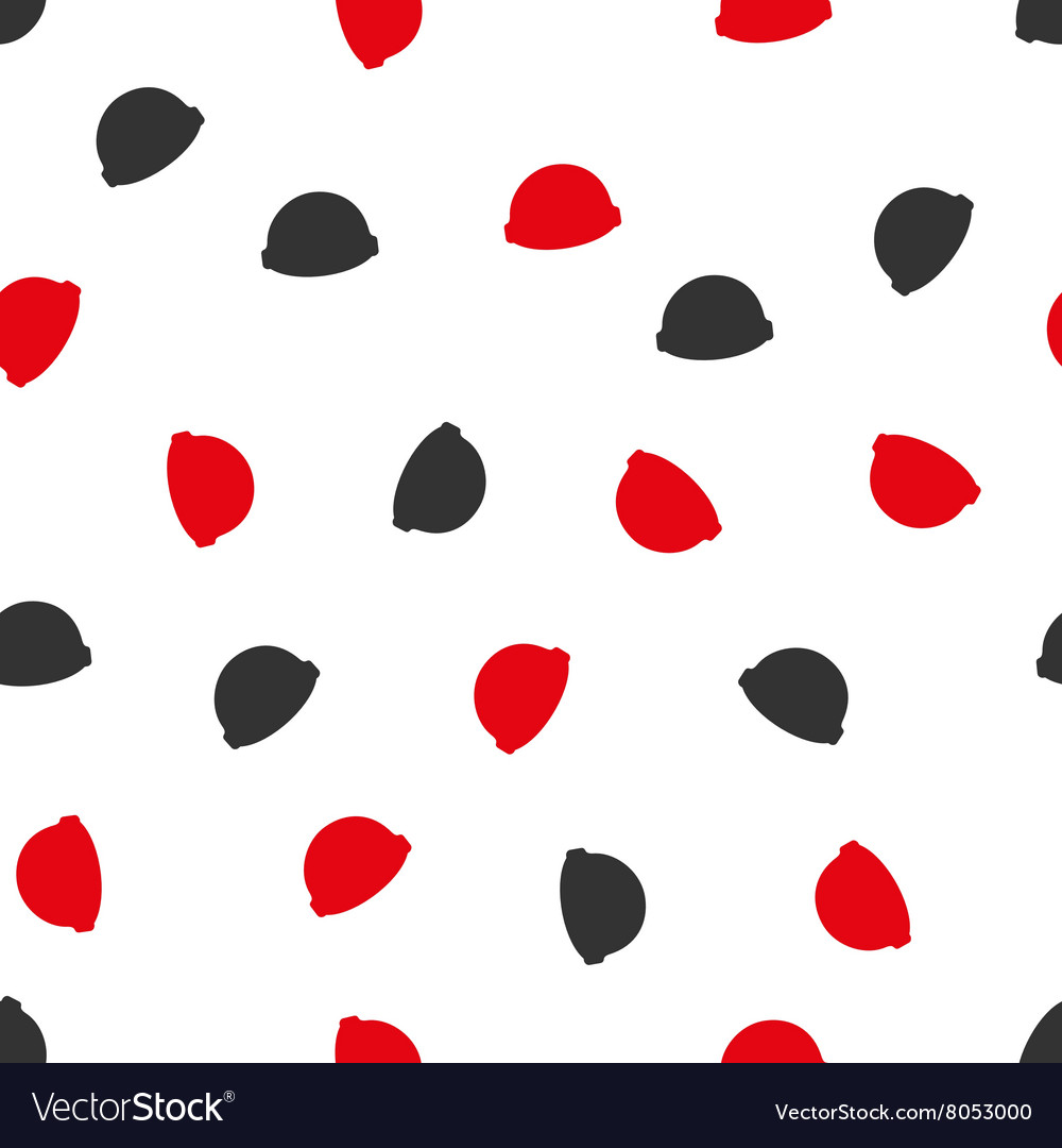 Builder helmet flat seamless pattern Royalty Free Vector