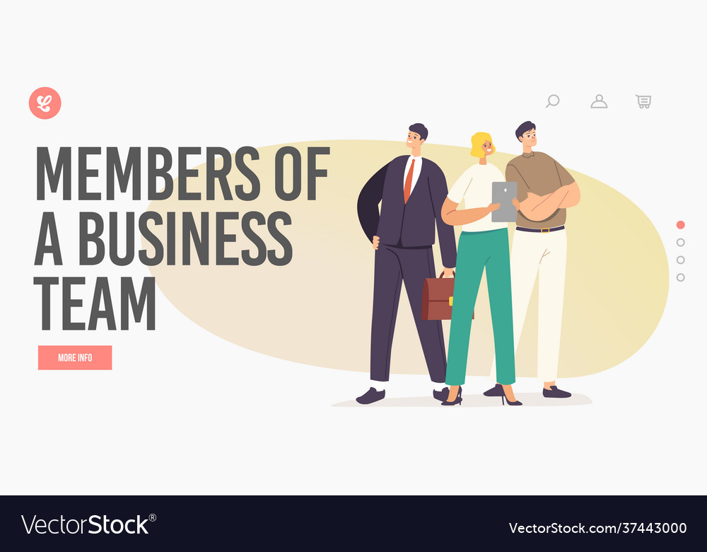 Business success landing page template successful Vector Image