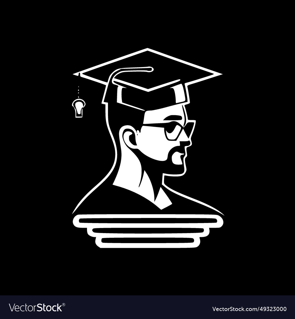 College - minimalist and flat logo Royalty Free Vector Image