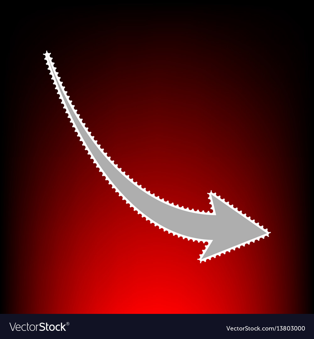 Declining arrow Royalty Free Vector Image - VectorStock