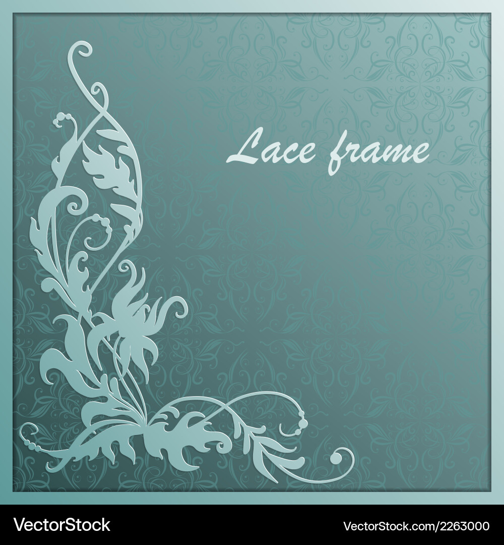 Floral ornament with paper Royalty Free Vector Image