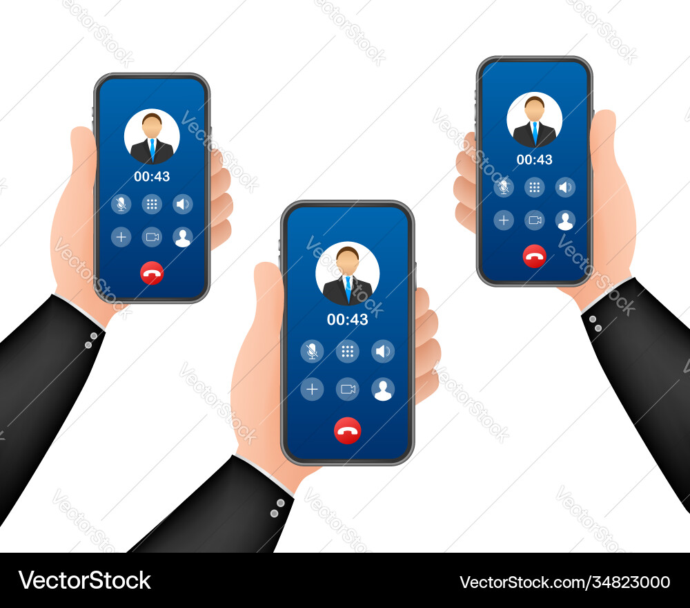 Incoming video call on laptop Royalty Free Vector Image