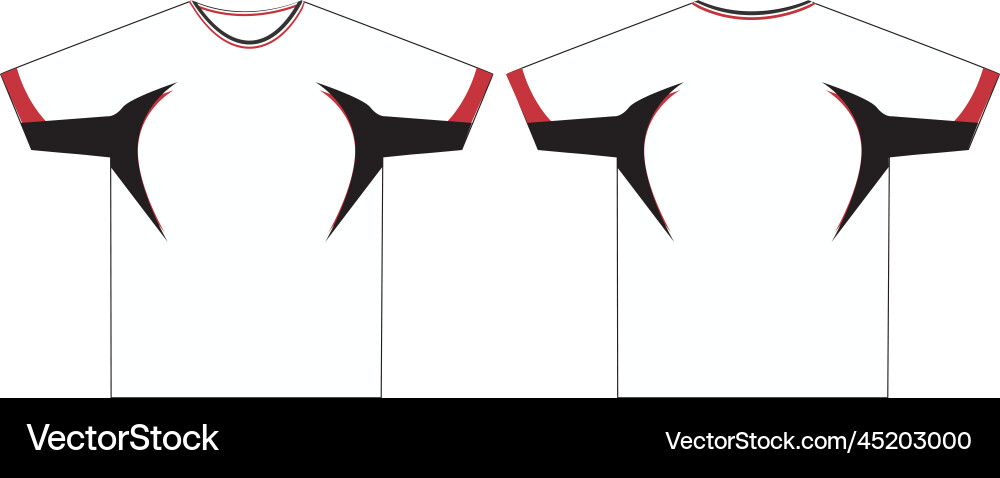 Men crew neck mock ups shirts Royalty Free Vector Image